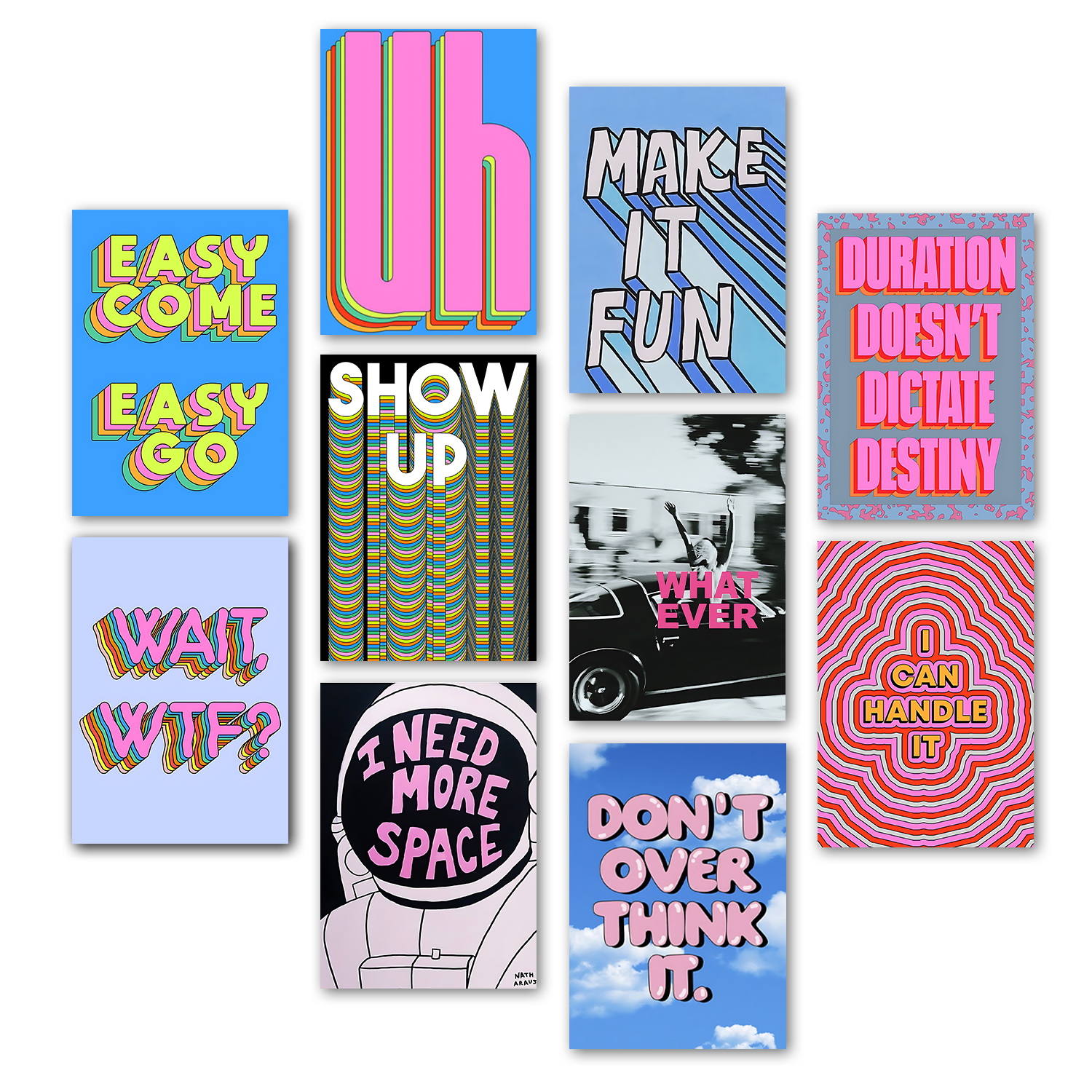 Self Care Poster Set Of 8, 8x12 inch (A4 Size) 300 GSM | Pinterest Aes ...