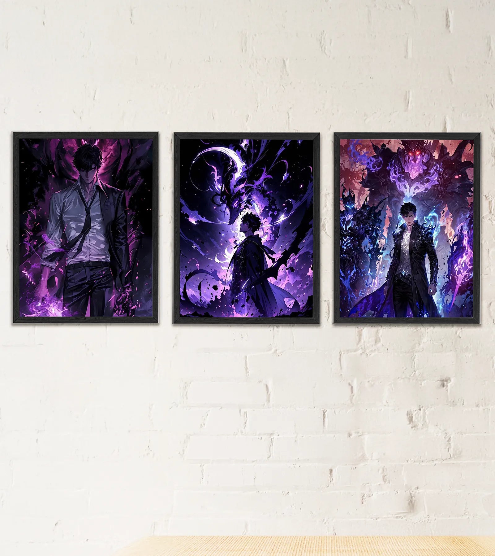 Solo Leveling Frames - Set of 3 #2 | Fan Art | – Wallgasm