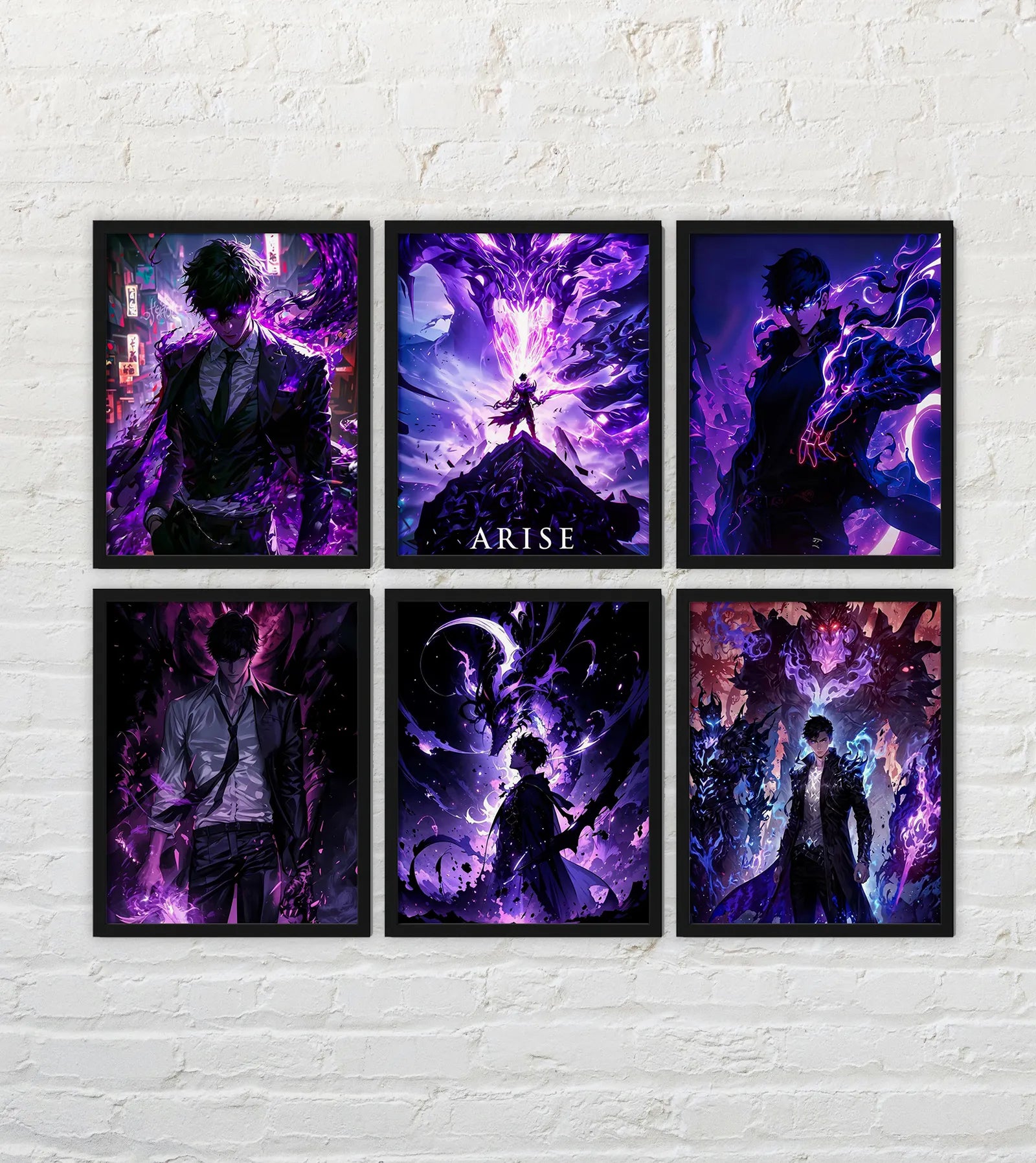 Solo Leveling Frames - Set of 6 | Solo Leveling | Anime | Sung Jin-woo ...